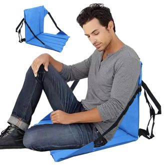 Generico Stadionstuhl: 45 cm gro&szlig;er Sitz mit R&uuml;ckenlehne, gepolstertes Bodenkissen, rutschfeste Unterseite, Design und faltbar, tragbare Outdoor-Sitzkissen