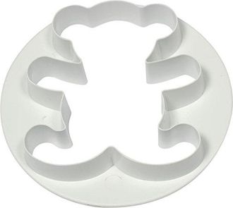 PME TB500 Teddybär-Ausstecher, groß, Kunststoff, Weiß, 9.5 x 2 x 9.5 cm