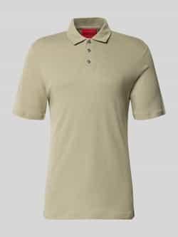 HUGO BOSS Slim Fit Poloshirt aus Lyocell-Leinen-Mix Modell DULINEN