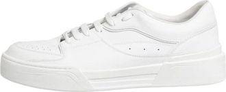 Dolce & Gabbana Homme, Chaussures, Blanc, Taille: 42 EU Baskets en Cuir Blanc Miami avec Logo