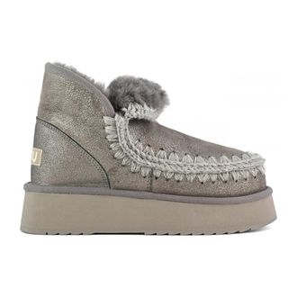 Mou Metallic Mini Eskimo Platform Boot - - Shoes - Damen - Grau - 37 EU