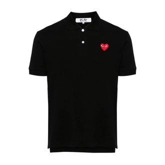 Comme Des Gar&ccedil;ons Signature Herz-Patch Polo - - Tops - Herren - Schwarzk - M