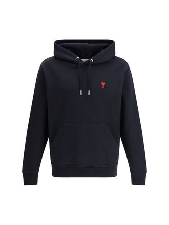 Ami Mens Hoodie Black Cotton Sweatshirts Sweater
