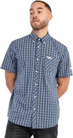 Lonsdale London Brixworth Homme Chemise Manches Courtes Bleu XL