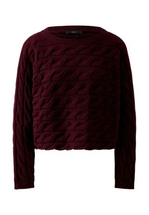 Oui Damen Pullover SIRAH boxy geschnitten Uni