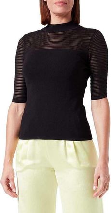 HUGO BOSS Womens Switellina Knitted-Sweater, Black1, Slim fit