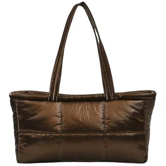 Generic Sac &agrave; main rembourr&eacute; en coton pour femme - Grande capacit&eacute; - Sac &agrave; bandouli&egrave;re avec poign&eacute;e sur le dessus - Pour voyage, shopping, usage quotidien, ca