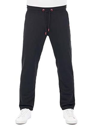 Riverso Pantalon de surv&ecirc;tement RIVGuido pour Homme, Pantalon de Jogging, Pantalon de Sport, Pantalon de Loisirs, uni &agrave; Longues Poches en Coton, Noir - Formul