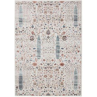 benuta Basic Waschbarer Teppich George - Multicolor 200x300 cm - Kunstfaser - Rechteckig & im Style: Vintage, Elegant, Retro - Pflegeleicht f&uuml;r