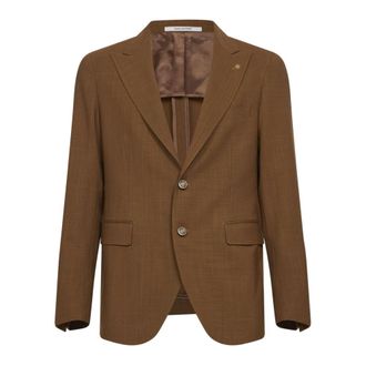 Tagliatore Einreihiger Zweiknopf-Blazer - - Suits - Herren - Braun - 2XL