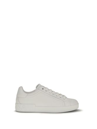 Dolce & Gabbana Mens Sneakers Portofino White Nappa Upper: Calf Leather Trainers