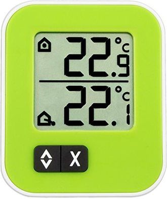 TFA Dostmann Moxx digitales Innen-Außen-Thermometer, Höchst- und Tiefwerte, zur Temperaturüberwachung, L 57 x B 13 (33) x H 69 mm