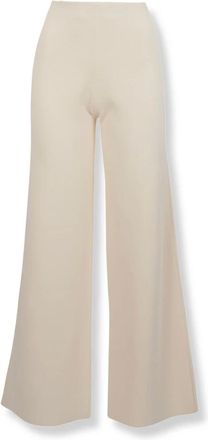 Max Mara Femme, Pantalons, Beige, Taille: 40 FR Viscose Cr&ecirc;pe Knit Pantalons