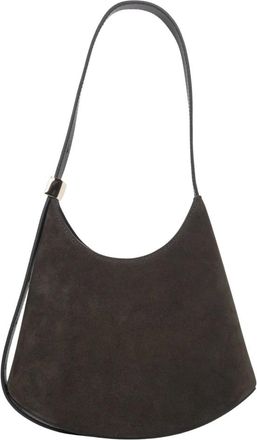 Estro & Luminara Femme, Sacs, Brun, Taille: ONE Size Velour Shoulder Bag
