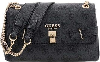 Guess sac &agrave; &eacute;paule bandouli&egrave;re Yesba Convertible Xbody Flap Coal Logo gris fonc&eacute;
