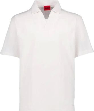 HUGO BOSS Homme, Tops, Blanc, Taille: S Polo en coton avec logo