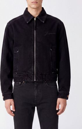 Jacquemus Hemdjacke aus Baumwolldenim mit Rei&szlig;verschluss