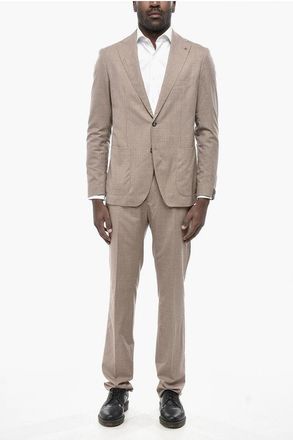 Tagliatore Virgin Wool and Silk Suit, Classic Lapel, Two Vents size 48