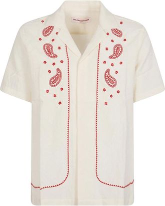 Orlebar Brown Homme, Chemises, Beige, Taille: S Chemise &agrave; Manches Courtes Boutonn&eacute;e Coupe D&eacute;contract&eacute;e