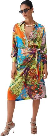 Liu Jo Femme, Robes, Multicolore, Taille: 42 FR Camicia in raso stampato