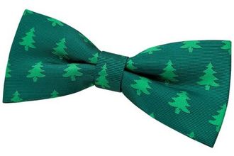 Retreez Noeud papillon pr&eacute;-nou&eacute; avec sapins de No&euml;l brod&eacute; 11,4 cm - Vert - Taille Unique