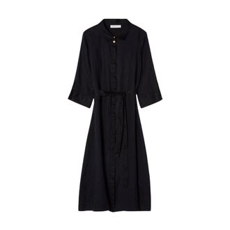 Busnel Femme, Robes, Bleu, Taille: 40 FR Nala Linen Midi Dress
