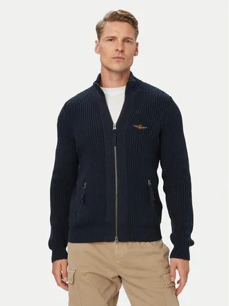 Aeronautica Aeronautica Militare Strickjacke 262MA1664UL00409 Dunkelblau Regular Fit