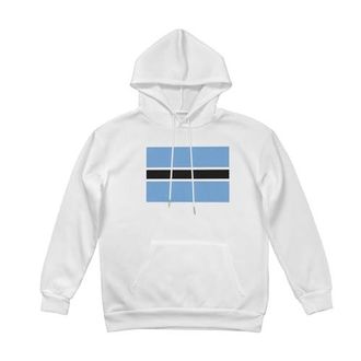 Generic Sweatshirt Botswana Doublure Polaire Botswana Drapeau Lettres Graphiques Pull Col Rond Manches Longues Coupe Ample Sweat V&ecirc;tewoments Plusieurs Couleur