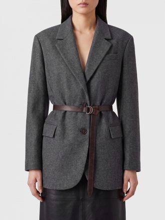 Brunello Cucinelli Einreihiger Blazer aus Schurwolle und Kaschmir mit G&uuml;rtel