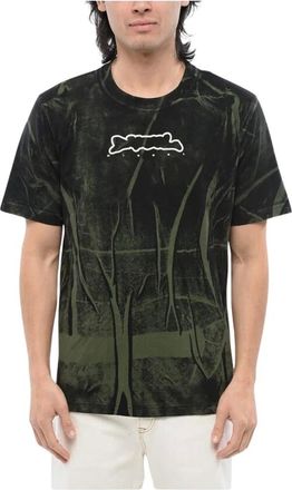 Diesel Homme, Tops, Noir, Taille: L Effet Froiss&eacute; Crew-neck T-shirt