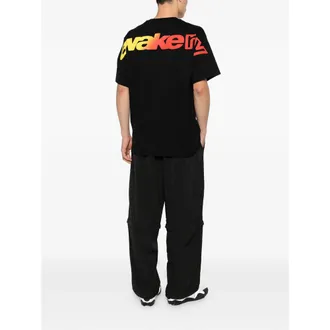 Awake NY Crew-Neck Cotton T-Shirt - Black