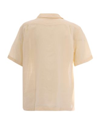 Lacoste Mens Shirt Bowling Linen Light Natural