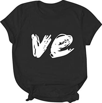 Generic Tee Shirt Femme Coton D&eacute;t&eacute; Et &Agrave; Manches Courtes Basique Hauts T Shirt D&eacute;t&eacute; Casual L&acirc;che Top &Agrave; La Mode &Agrave; Manches Courtes Chemises Chic Et &Eacute;l&eacute;gant Sport