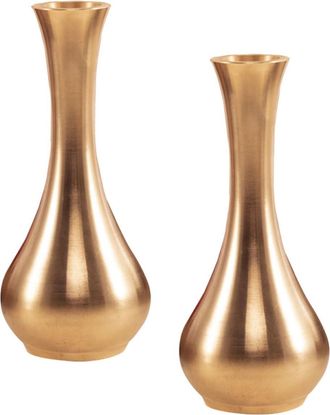 OSALADI 2 St&uuml;ck Metallvase aus Kupfer mit Matter Oberfl&auml;che Moderne Stabile Blumendeko f&uuml;r Tisch Fensterbank und Schreibtisch K&uuml;nstlerisches Haushaltsvasen De