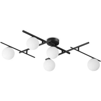Ideal Lux Ideal Lux - atlas Plafonnier Globe &agrave; 5 Lumi&egrave;res Noir