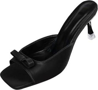 Generic Sandales à talons pour femme - Élégantes - Stiletto - Talon haut - Bout ouvert - Chaussures de soirée - Sandales de plage - Sandales légères pour mari