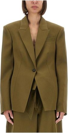 The Attico Femme, Vestes, Vert, Taille: 36 FR Blazer Crois&eacute;
