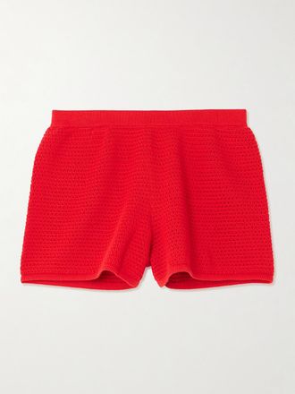 Escvdo Amada Shorts Aus Geh&auml;kelter Baumwolle - Rot