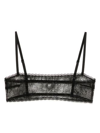 Kiki De Montparnasse haut bandeau Dahlia en dentelle - Noir