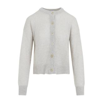 Brunello Cucinelli Funkelnder Cardigan aus Mohair und Wolle - - Knitwear - Damen - Grau - S