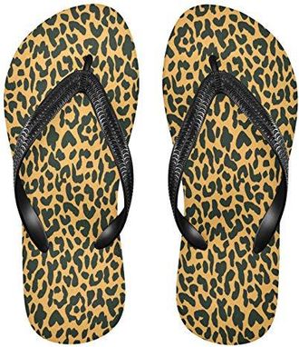 Mnsruu Tongs marron imprimé léopard pour la maison, lhôtel, le spa, la chambre à coucher, les voyages S pour homme et femme