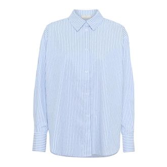 Kaffe Gestreifte Windsurfer Hemdbluse - - Blouses & Shirts - Damen - Blau - L