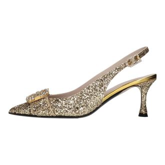 N&deg;21 D&eacute;coll&eacute;te Slingback aus Glitzer - - Shoes - Damen - Gelb - 38 EU