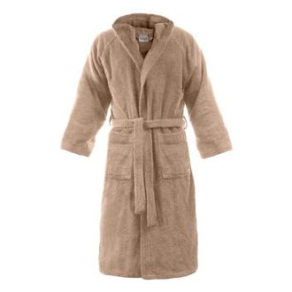 Bassetti Time Peignoir &eacute;ponge &agrave; capuche homme femme 360 g/m&sup2;, Corde, L