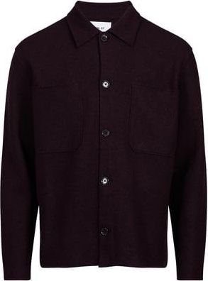 Nn.07 Surchemise droite en laine m&eacute;rinos