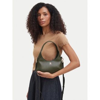 Tommy Hilfiger Handtasche Tommy Hilfiger Th Everyday Mini Hobo AW0AW19185 Dunkelgr&uuml;n