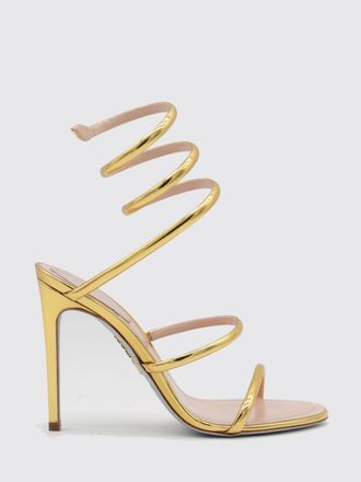 Rene Caovilla Sandales Cleo en cuir verni avec design serpent et talon aiguille