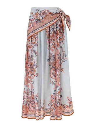 Zimmermann Jupe Midi - Bleu Clair