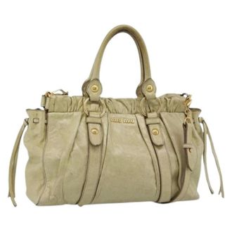 Miu Miu Sac &agrave; main Pre-owned - Femme - Pre-owned - Beige - Taille: ONE Size