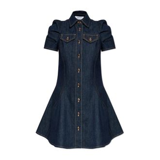 Alexander McQueen Denim Kleid - - Dresses - Damen - Blau - XS